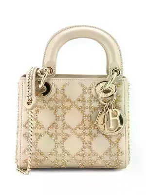 Dior Christian Dior Lady Dior Chain Bag Mini Satchel Neutrals