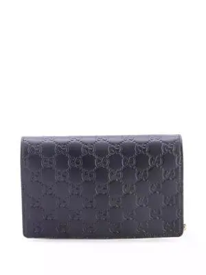 Gucci Crystal Cat Wallet On Chain Guccissima Leather Crossbody Bag