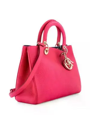 Dior Diorissimo Pebbled Leather Medium Tote Bag