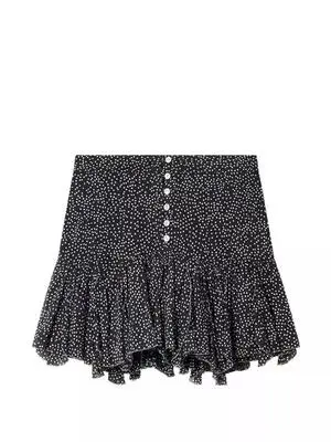 MARANT ETOILE Daneen Polka Dot Skirt - Black