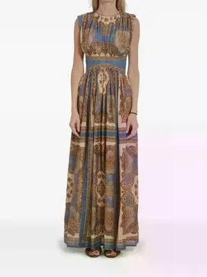 Zimmermann Mahon Paisley-print Maxi Dress - Blue