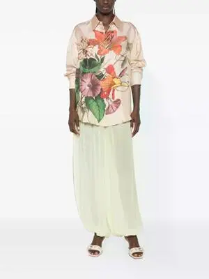 PIERRE-LOUIS MASCIA Floral Print Silk Shirt