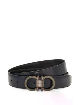 FERRAGAMO Reversible And Adjustable Gancini Belt - Blue