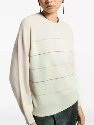 Peserico Striped Crew Neck Sweater