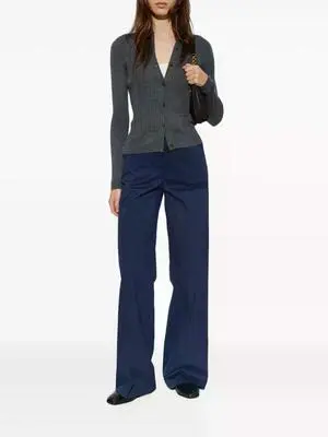 Emporio Armani Navy Wide-leg Trousers