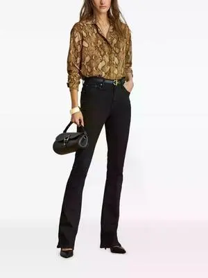 Ralph Lauren Python-print Georgette Shirt