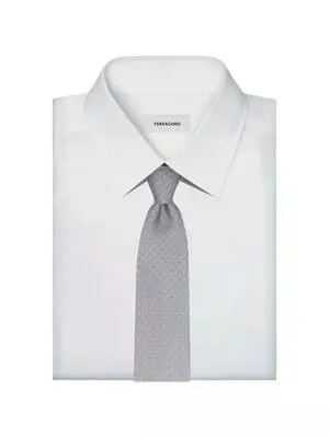 FERRAGAMO Link-print Silk Neck Tie