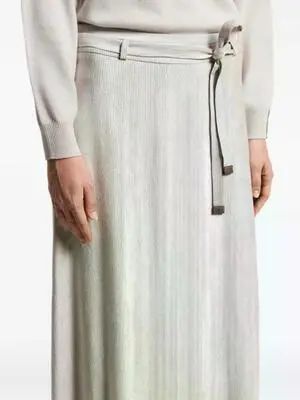Peserico Ribbed-knit Midi Skirt