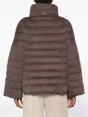 Herno Quilted Suede-effect Jacket