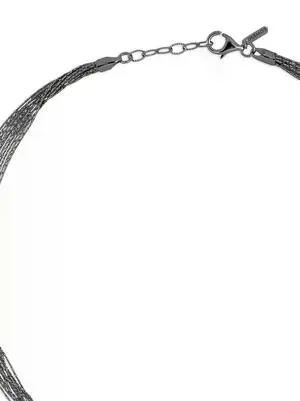 DESMOS Spark Multi-strand Braided Necklace - Grey