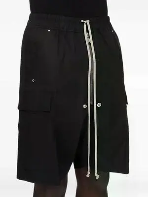 Rick Owens Cargobela Drop-crotch Cargo Shorts - Black