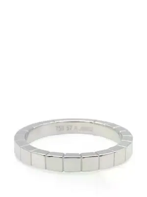 Cartier 18k White Gold Lanière Link Ring - Silver