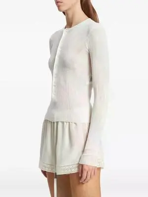ANN DEMEULEMEESTER Ribbed-knit Long-sleeve Sweater