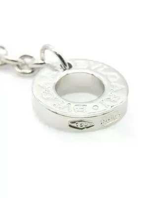 BVLGARI 18k White Gold Parentesi Pendant Cable Link Necklace