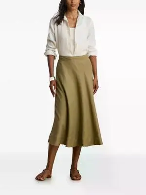 Ralph Lauren Linen A-line Midi Skirt