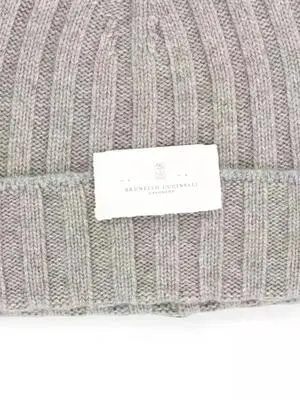 Brunello Cucinelli Ribbed-knit Cashmere Beanie Hat