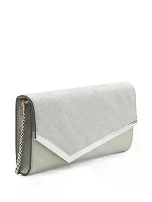 JIMMY CHOO Emmie Glitter Finish Clutch Bag