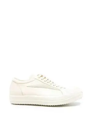 Rick Owens Leather Lace-up Sneakers - Neutrals