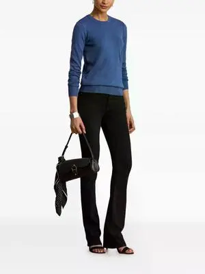 Ralph Lauren Embroidered-logo Crew-neck Sweater - Blue