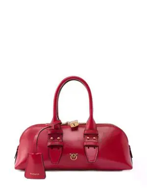 Pinko Buckle-detail Leather Tote Bag - Red