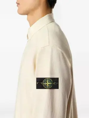 Stone Island Cotton Polo Sweatshirt With Logo Patch