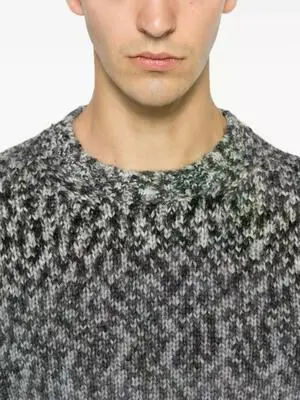 DONDUP Crew Neck Melange Effect Sweater