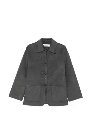 RÓHE Toggle-fastening Jacket With Felted Texture - Grey
