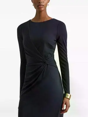 Ralph Lauren Jersey Boat-neck Midi Dress - Blue