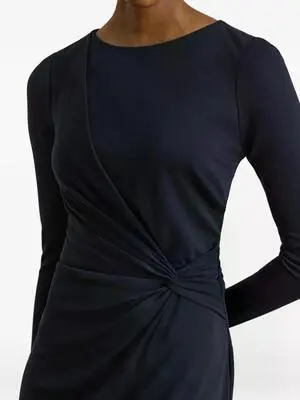Ralph Lauren Jersey Boat-neck Midi Dress - Blue