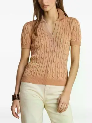Ralph Lauren Cable-knit Short-sleeve Sweater