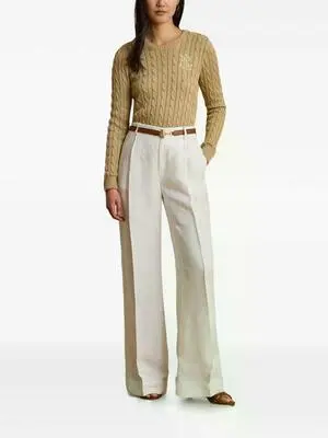 Ralph Lauren Button-trim Cable-knit Sweater