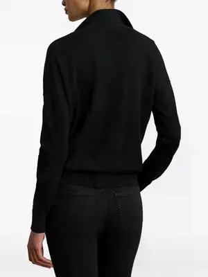 Ralph Lauren Ribbed Polo Collar V-neck Sweater