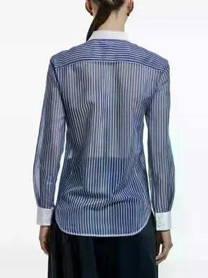 Vivetta Striped Shirt With Embroidered Collar