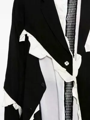 Yohji Yamamoto Ruffled Lapel Coat