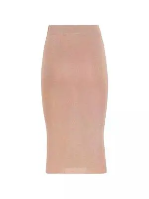 KANGRA Ribbed-knit Midi Skirt