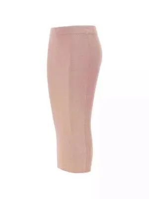 KANGRA Ribbed-knit Midi Skirt