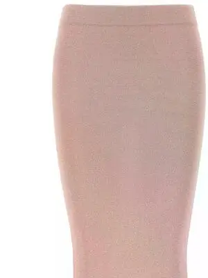 KANGRA Ribbed-knit Midi Skirt