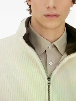 Herno Ribbed-knit Wool Cardigan