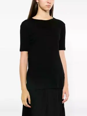 Yohji Yamamoto Pleated Cotton T-shirt