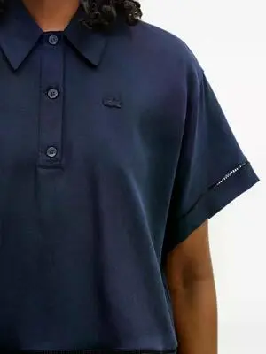 Lacoste Logo-patch Open-work Polo Shirt