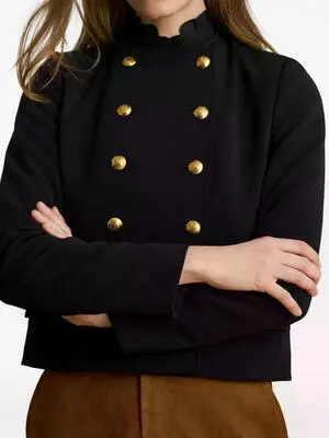 Ralph Lauren Double-breasted Sablé Crepe Jacket