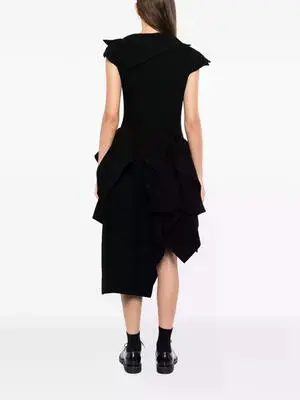 Yohji Yamamoto Flannel Deco C Draped Dress