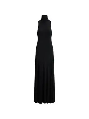 Ralph Lauren Sleeveless Turtleneck Maxi Dress - Black