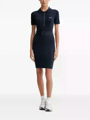 Guess Belted Zip-up Mini Dress