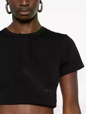 Attico Corset-style Cropped T-shirt