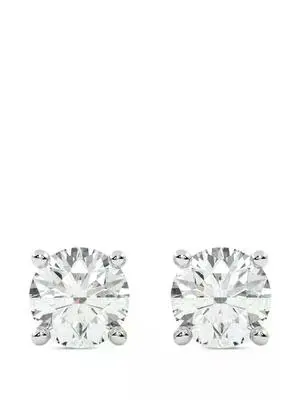 DIAMOND ESSENTIALS Diamond Solitaire Stud Earrings - Silver