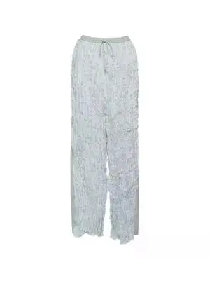 MULLER OF YOSHIOKUBO Ruffled Panel Palazzo Pants - Blue