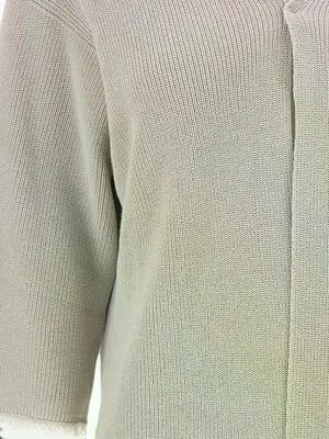 KANGRA Ribbed Fringed-trim Cardigan