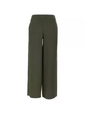 KANGRA Silk Straight-leg Pants - Green