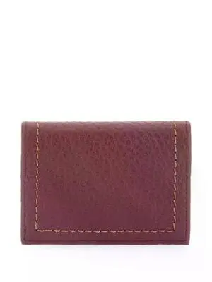 GIANNI CHIARINI Bubble Maxi-grain Leather Card Holder - Red